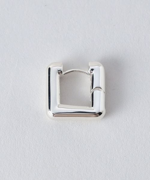 ＜BONEE＞SQUARE HOOP EARRINGS SILVER925/ピアス