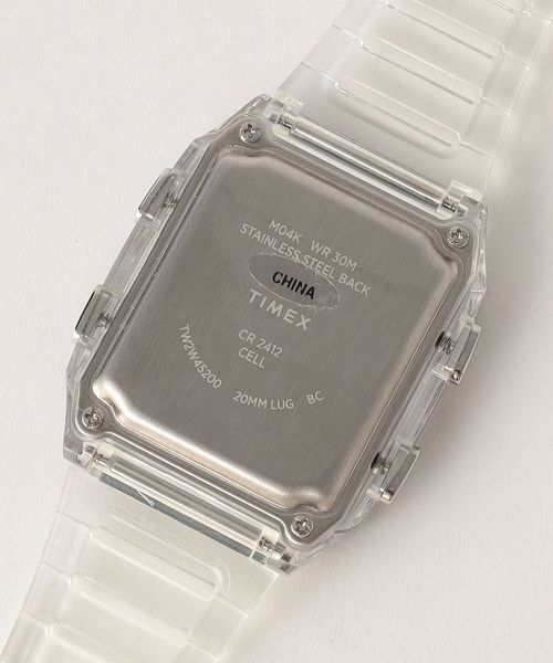 ＜TIMEX＞Q LCA トランスパレント デジタルウォッチ 腕時計