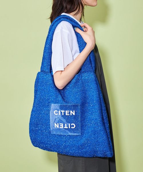 ＜CITEN＞キラキラクリアロゴトートバッグ