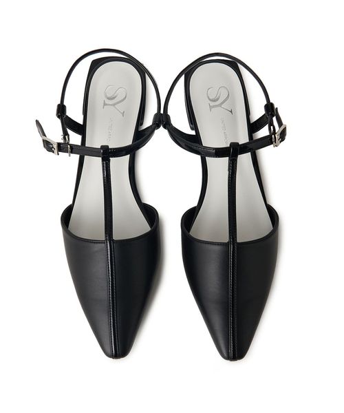 ＜SY＞Tストラップカップヒール フラット15 ↑