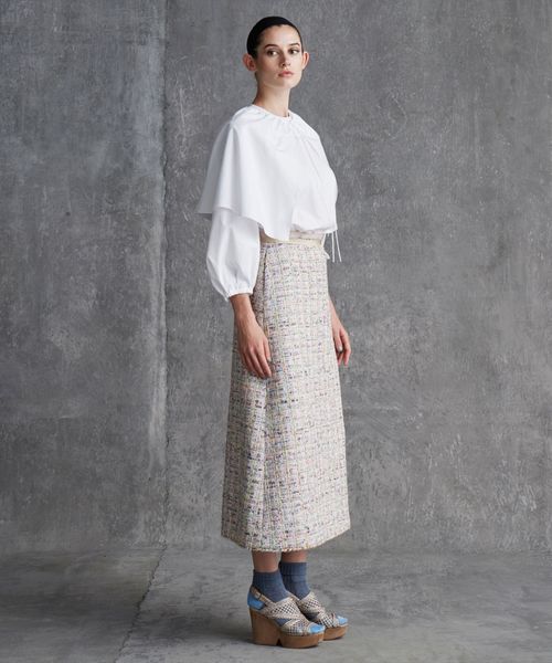 36ドゥロワー ツイード Drawerギンガムチェックスカート - nimfomane.com