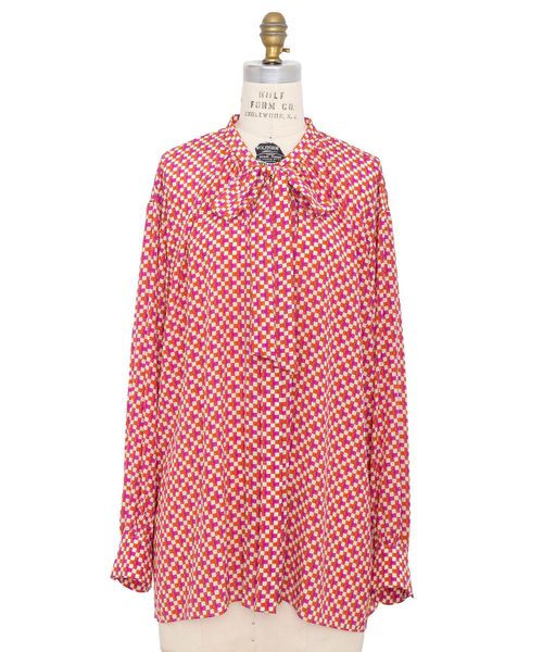 FALL2 silk geometric print blouse